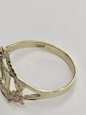 KBN Jewelry | Jewelry | Kt Real Gold Heart Two Tone Initial K Ring For ...